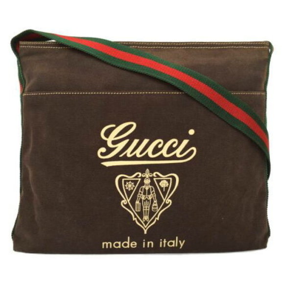 Gucci | Bags | Gucci Crossbody Crest Emblem Brown And | Poshmark